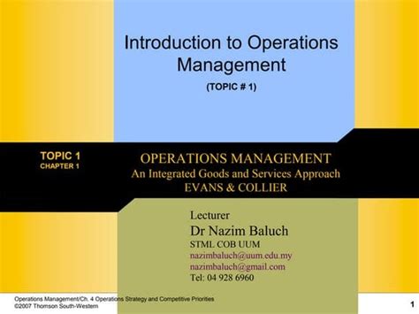 Introduction to production and operation management | PPT