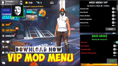 vip mod menu free fire youtube