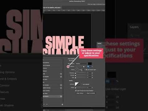 Make A Simple Shadow Text Effect In Photoshop Shorts Photoshop Text Effects Shadow