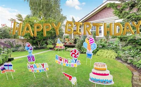 Happy Birthday Yard Signs 22 Pcs Set Birthday Party