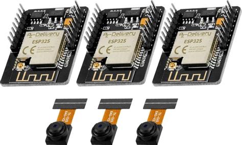 azdelivery 3 x esp32 cam modul esp32 wifi bluetooth module inclusief