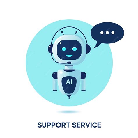 Premium Vector Robot Assistant A Cute Smiling Robot Talking To A Chatbot