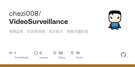 GitHub chezi008 VideoSurveillance 视频监控四宫格视图双击放大视频无缝衔接