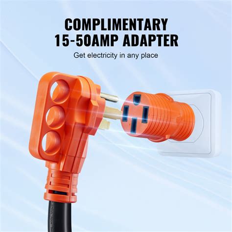 Vevor 15 Ft Rv Extension Cord 50 Amp Heavy Duty Stw Rv Power Cord