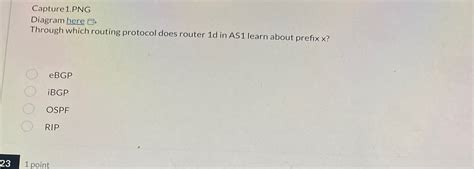 solved capture1 pngthrough which routing protocol does