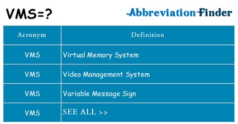 what does vms mean