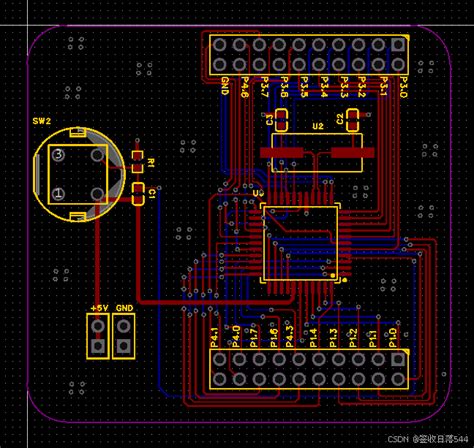 51单片机最小系统pcb画法51最小系统原理图绘制及pcb板设计 Csdn博客