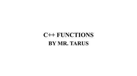 C Functions 1pptx