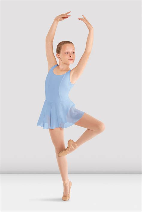 Girls Mirella Skirted Tank Leotard Light Blue Bloch Dance Uk
