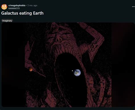 Galactus Eating Earth Reddit Post Know Your Meme