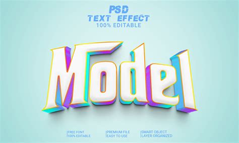Model 3d Text Effect Psd File Graphic By Imamul0 · Creative Fabrica