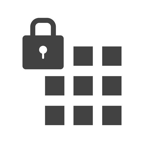 Passcode Lock Ii Glyph Black Icon 8310133 Vector Art At Vecteezy