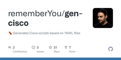 GitHub RememberYou Gen Cisco Generates Cisco Scripts Based On YAML Files
