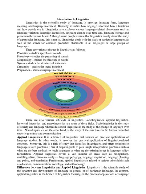 314 Introduction To Linguistics General Concepts Pdf Linguistics