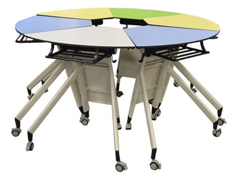Table Scolaire Modulable Et Empilable à Roulettes Frome Trapèze