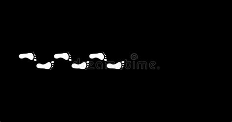 Feet Loader Loop Animation 4k Resolution Animation Human Foot Print