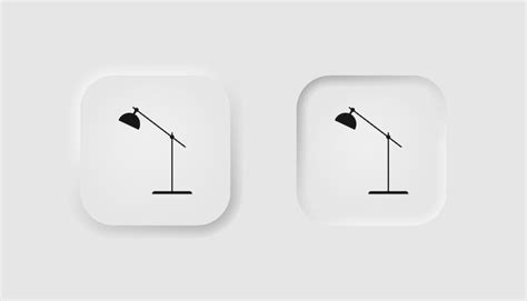 Premium Vector Lamp Icon In Neumorphism Style Icons For Business White Ui Ux Home Interior