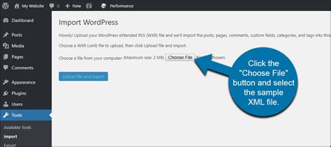 wordpress extended rss wxr file gomint