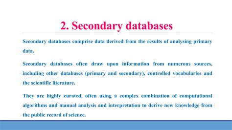 Biological Databasespptx Databases Computer Software And Applications