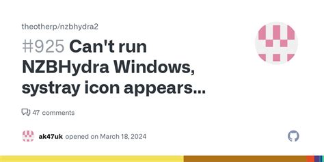 Cant Run Nzbhydra Windows Systray Icon Appears Then Disappears
