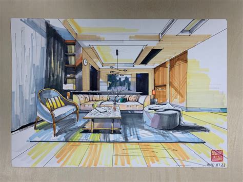 室内手绘效果图 堆糖，美图壁纸兴趣社区