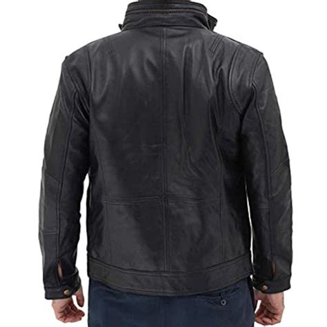 Mens Classic Black Leather Motorcycle Jacket Hussar Jackets