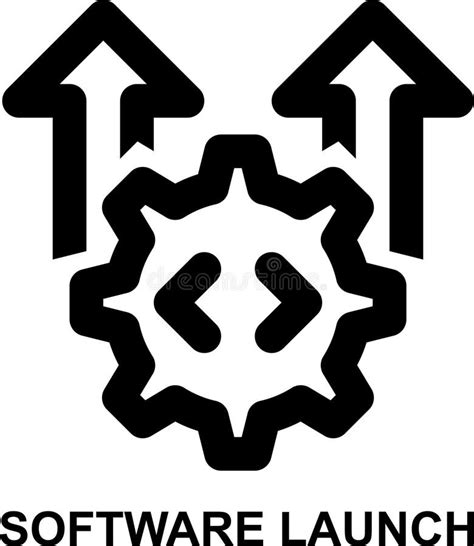Build Development Programming Coding Release Launch Outline Icon Stock Vector