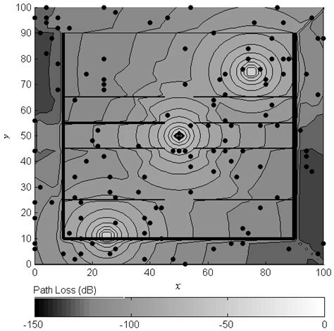 Simulated Wlan Coverage Over 100 × 100 M 2 Area Download Scientific
