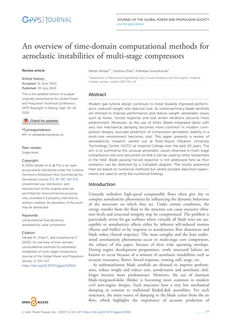 pdf an overview of time domain computational methods for aeroelastic
