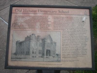 Old Webster Elementary School Historical Marker