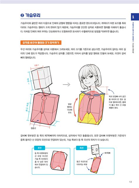 알라딘 미리보기 초간단 인체 해부학 And 도형화로 포인트만 쏙쏙 배우는 만화 캐릭터 드로잉