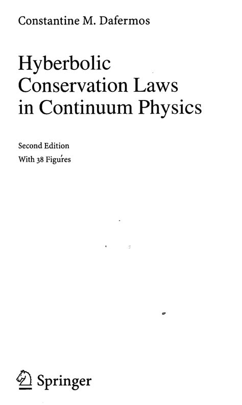 Pdf Hyperbolic Conservation Laws In Continuum Physics