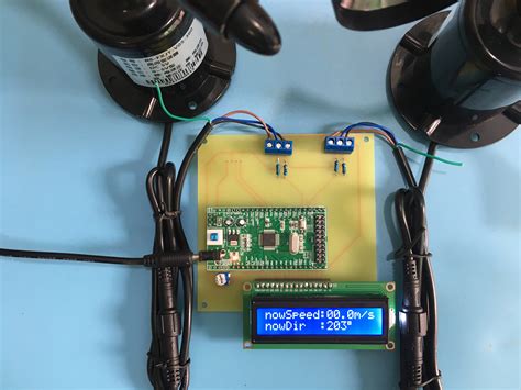 基于stm32单片机便携式气象仪风速风向检测系统设计 套件69 风速风向传感器端子接入图 哔哩哔哩