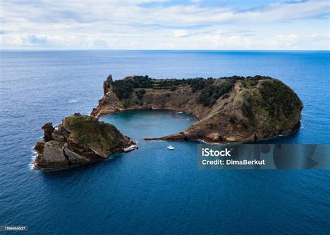 An Aerial View Of The Azores Portugal The Islet Of Vila Franca Do Campo