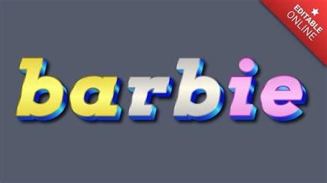Barbie | Glossy Font | Text Effect Generator