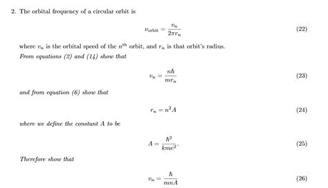 Solved 2 The Orbital Frequency Of A Circular Orbit Is