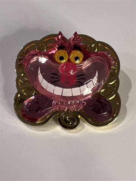 Disney Parks Cheshire Cat Sculptural 3d Jewel Gem Head Trading Pin A4