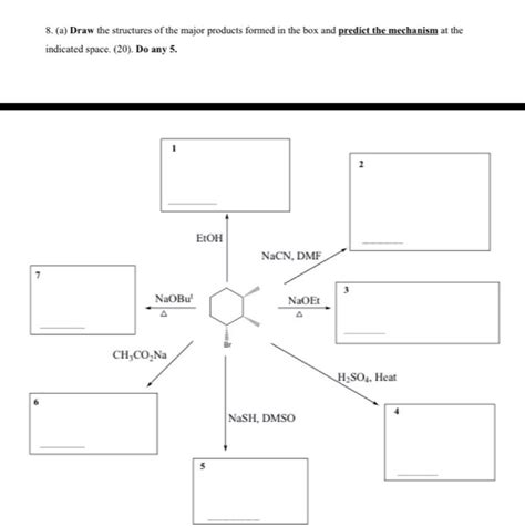 Solved A Draw The Structures Of The Major Products Chegg