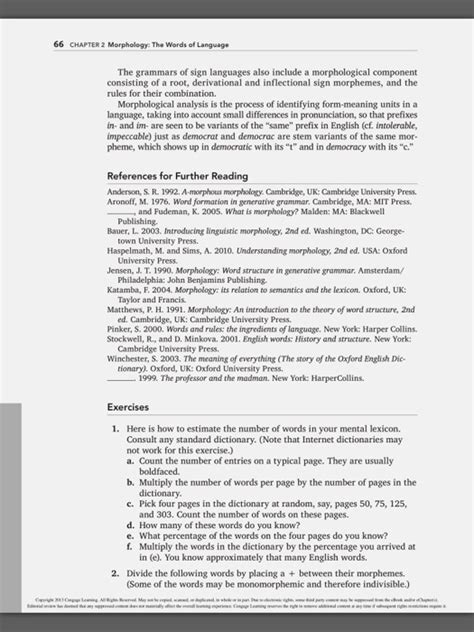 Solved 66 Chapter 2 Morphology The Words Of Language The