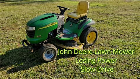 How to Fix John Deere Lawn Mower Losing Power, Slows Down - YouTube