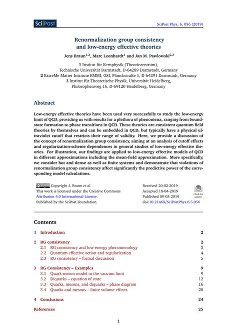 Pdf Renormalization Group Consistency And Low Energy Effective Theories