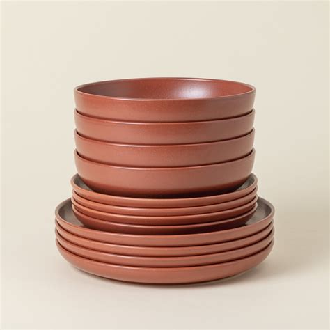12 Piece Dinnerware Set With Souppasta Bowl Pacifica Casafina By Cos