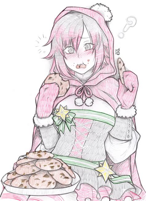 Santa Ruby Eating Cookies Tabletorgy R Rwby