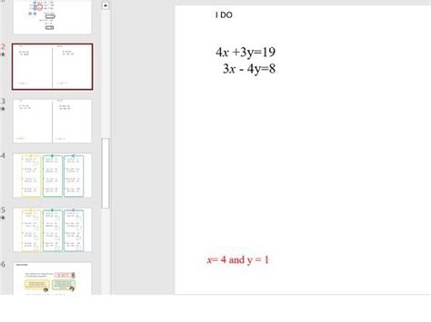 Solve A Pair Of Linear Simultaneous Equations By Adjusting Both