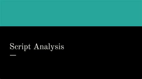 Script Analysis Elements Of A Play