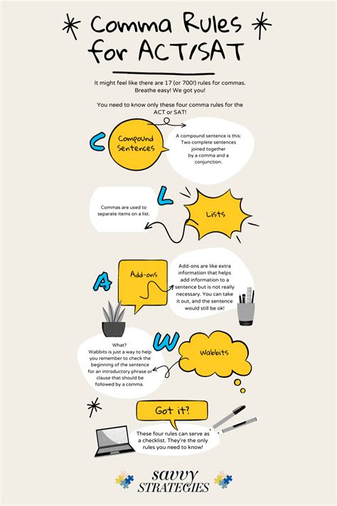 Comma Rules For The Act And Sat Artofit