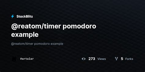 Reatomtimer Pomodoro Example Stackblitz