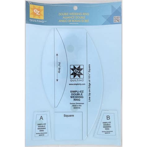 Simpli Ez Double Wedding Ring Quilt Ruler Set By Ez Quilting 8829419a
