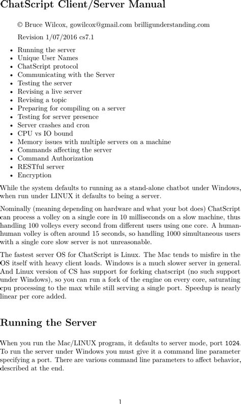 Chat Script Client Server Manual