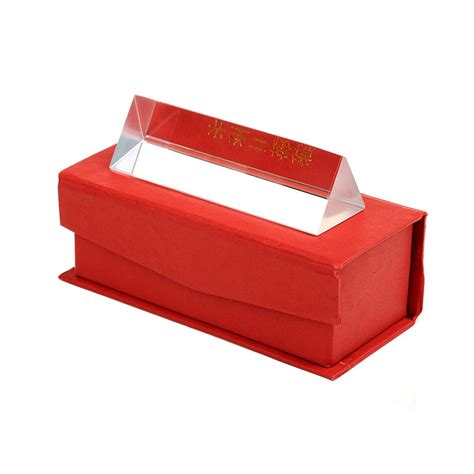 20x3x3x3cm K9 Crystal Optical Glass Triple Triangu Grandado